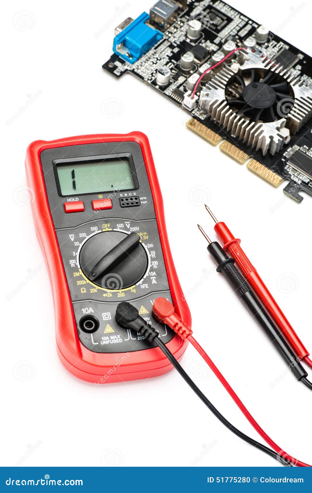 Multimeter stock photo. Image of precision, conductor - 51775280
