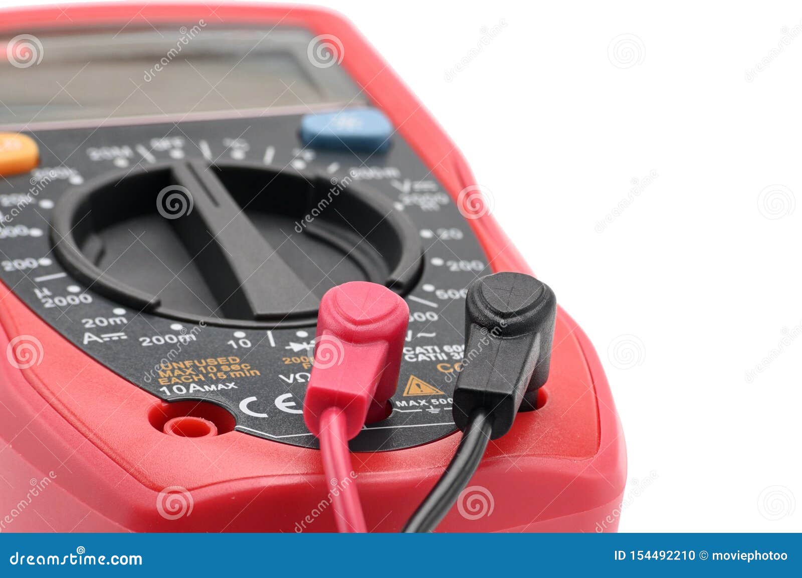 Multimeter for Working with Electricity on a White Background Stock ...