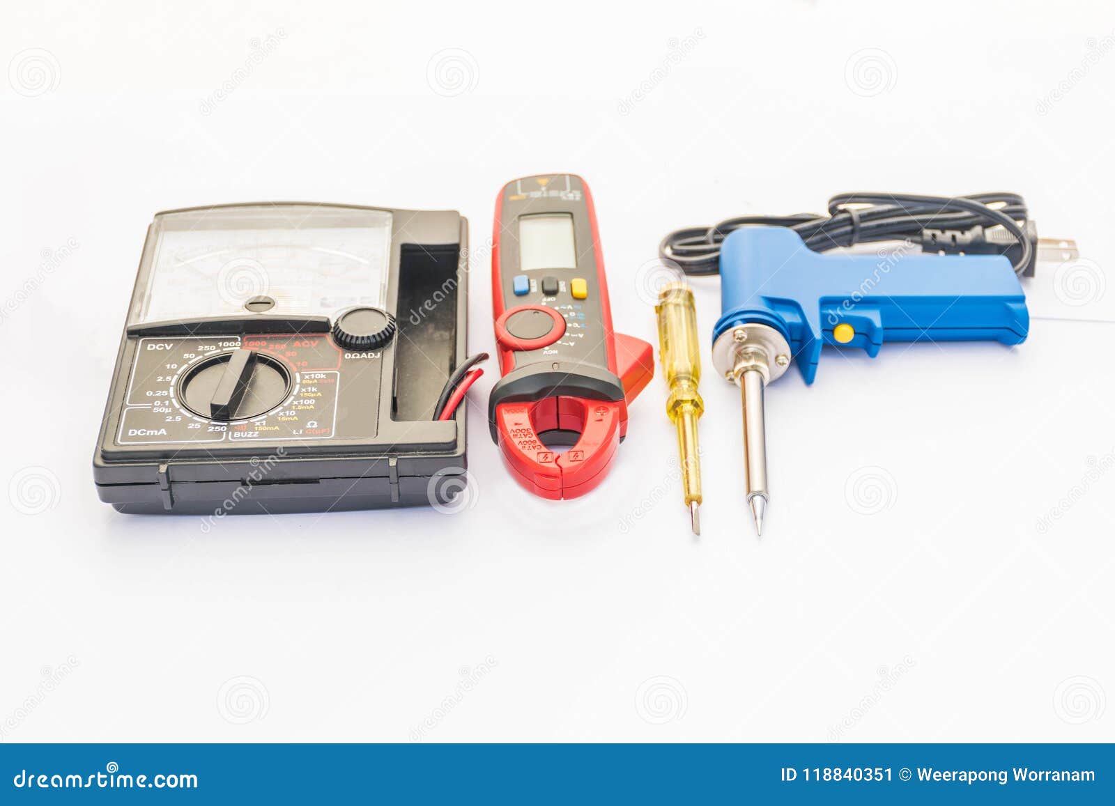The Multimeters, Clamp Meter, Soldering Iron, Screwdrivers Fire Check ...