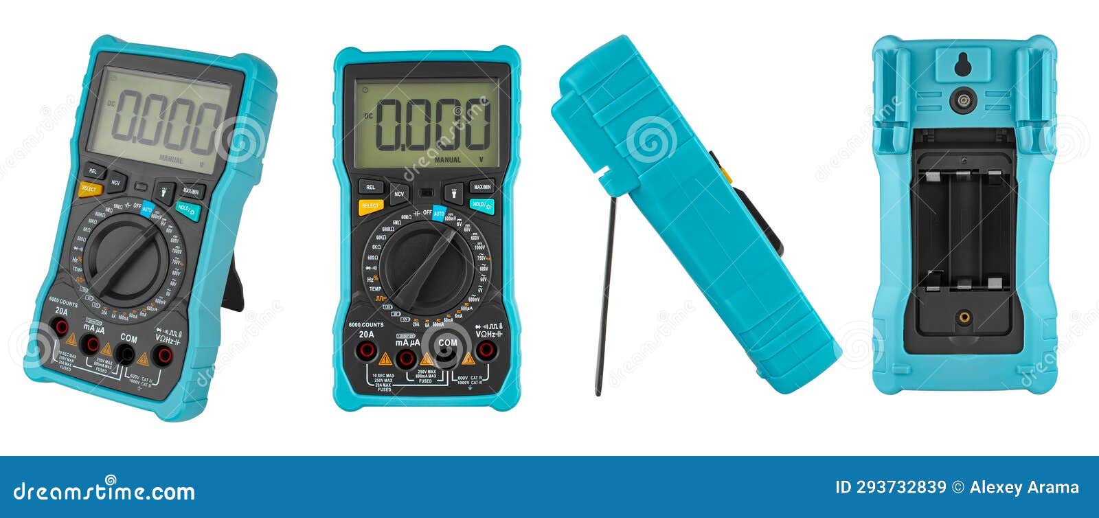 Multimeters, Measuring Instrument, on White Background in Insulation ...