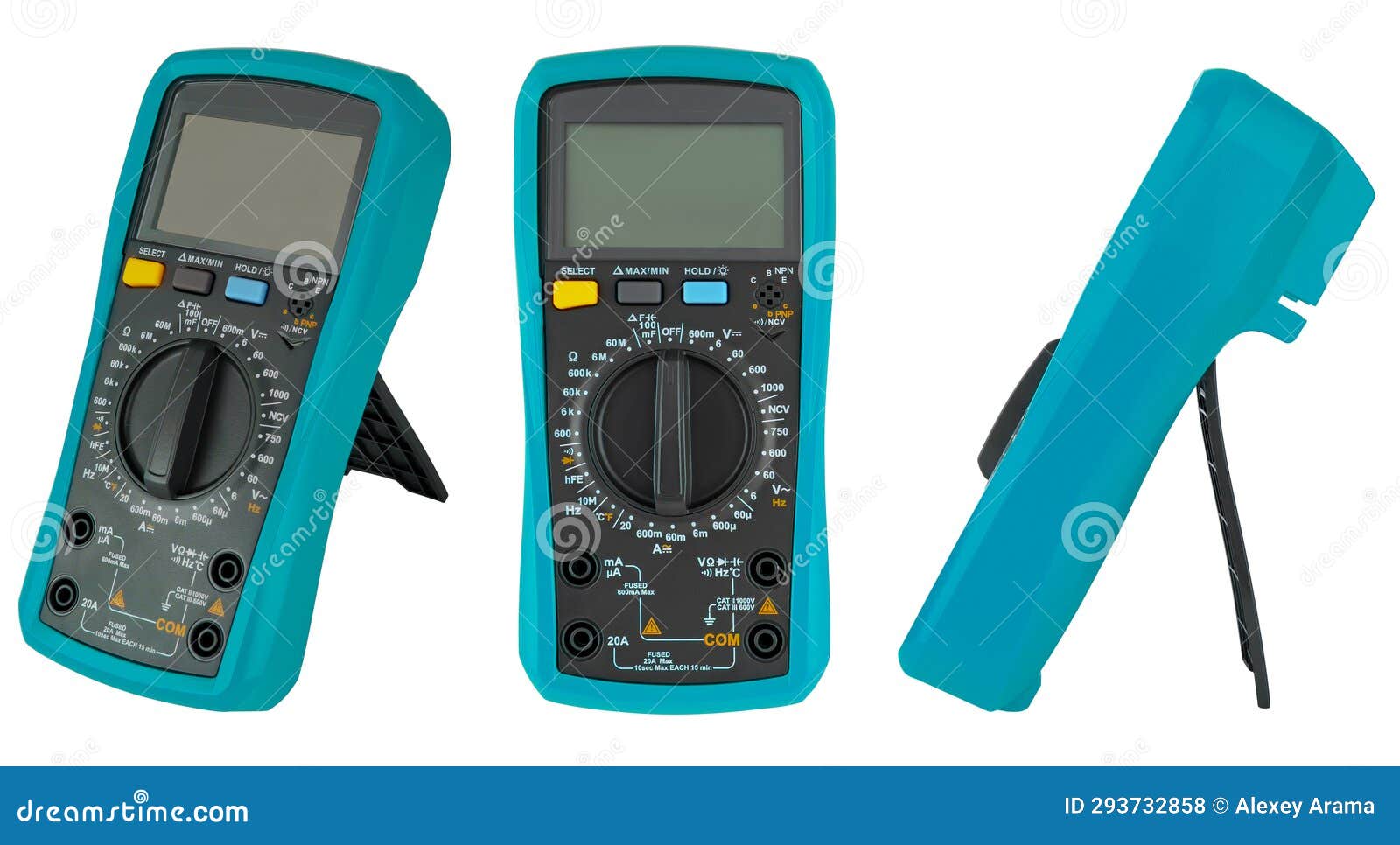Multimeters, Measuring Instrument, on White Background in Insulation ...