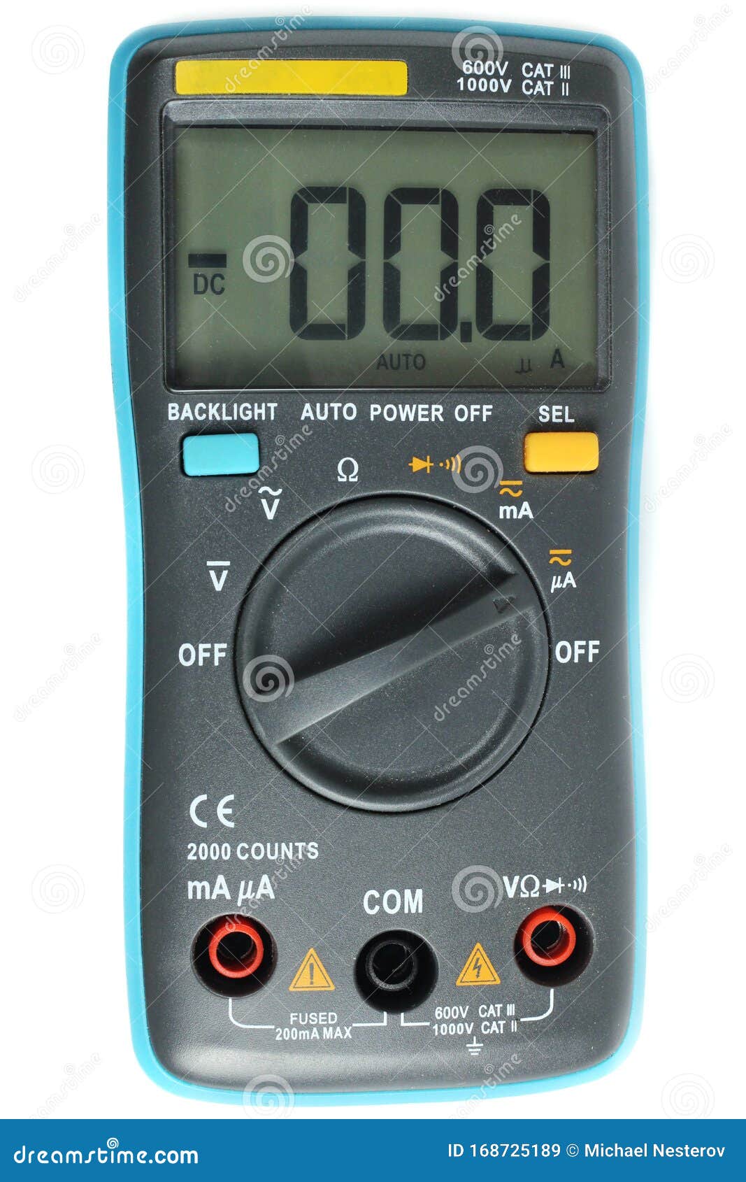 Multimetro Digital Sobre Fondo Blanco Imagen de archivo - Imagen de ...