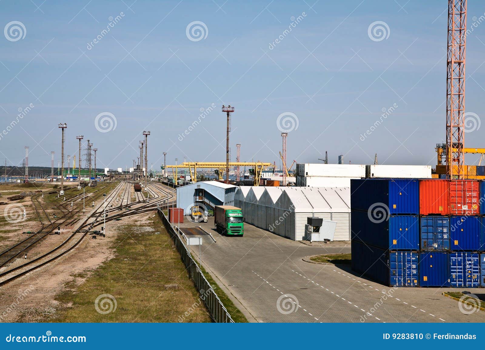 Multimodal Transport at Port Stock Photo - Image of commerce, delivery ...