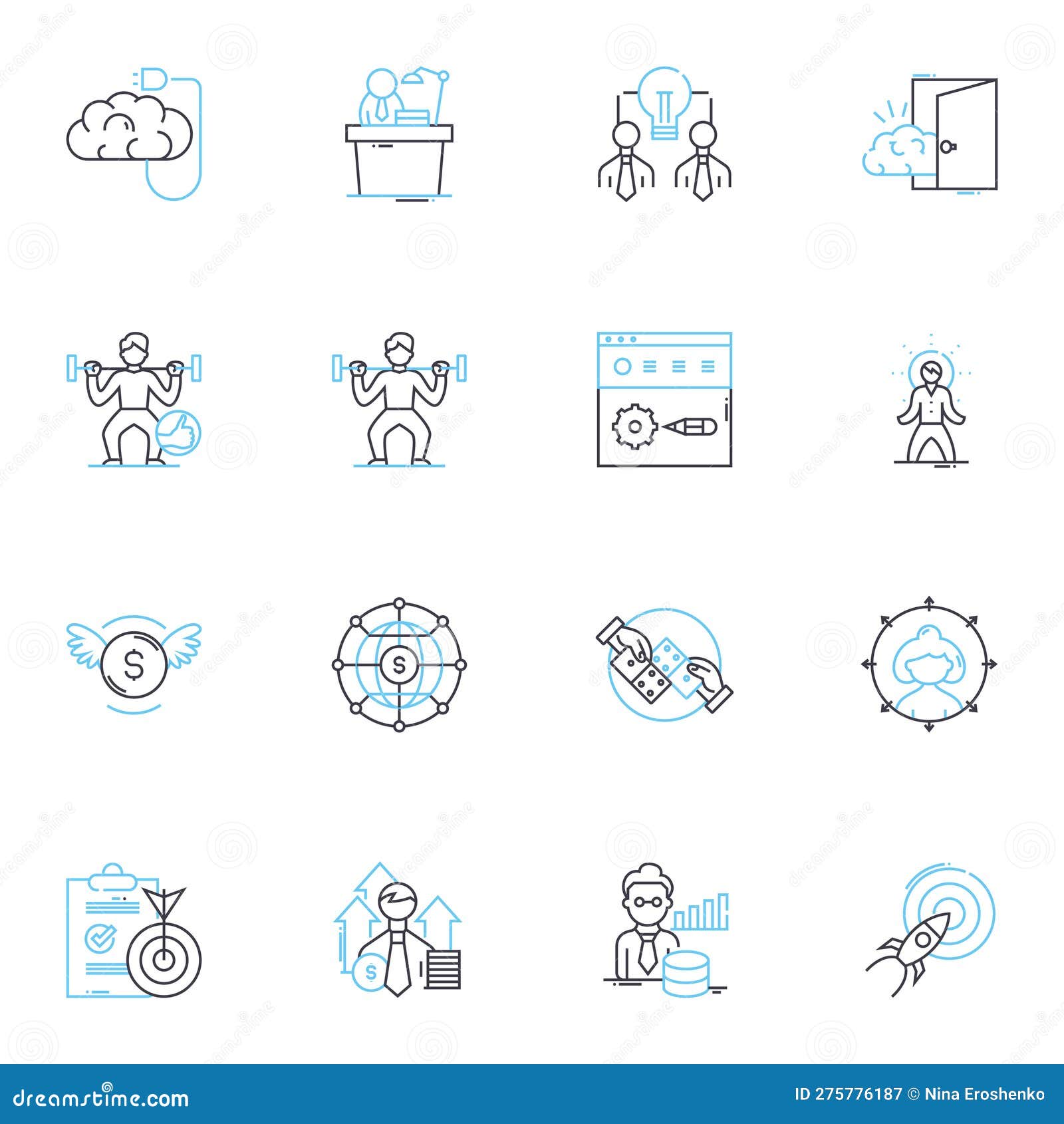 Multinational Affairs Linear Icons Set. Globalization, Diplomacy ...