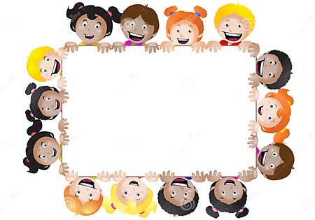Multinational Childrens Banner Stock Illustration - Illustration of ...