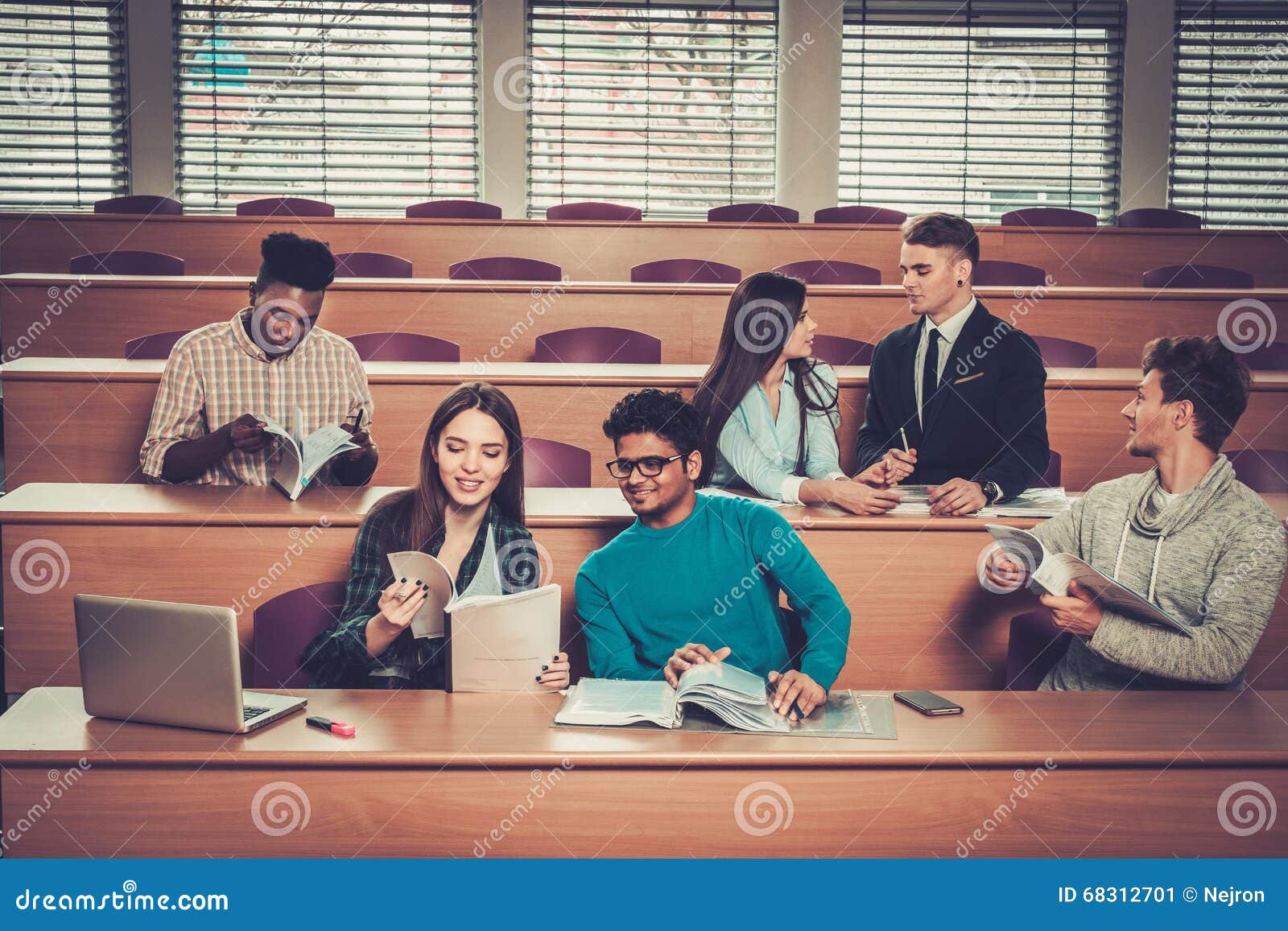 Multinational Group of Cheerful Students Taking an Active Part in a ...