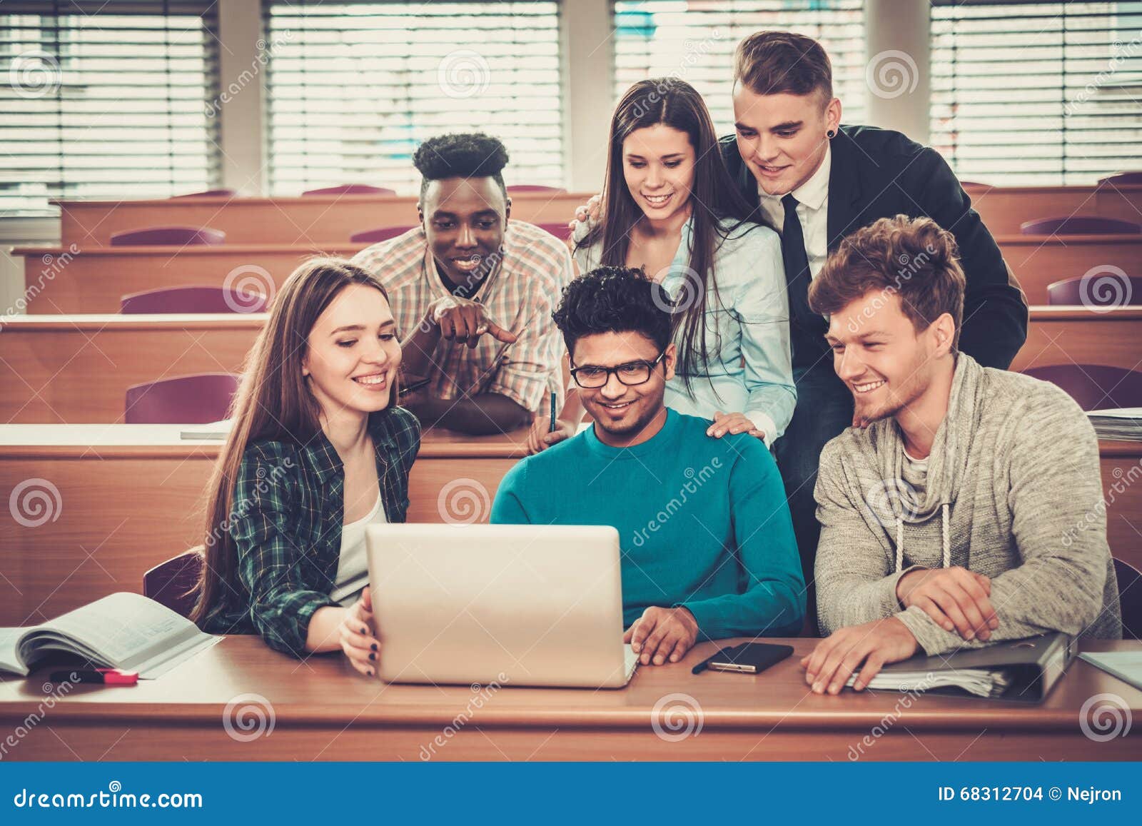 Multinational Group of Cheerful Students Taking an Active Part in a ...