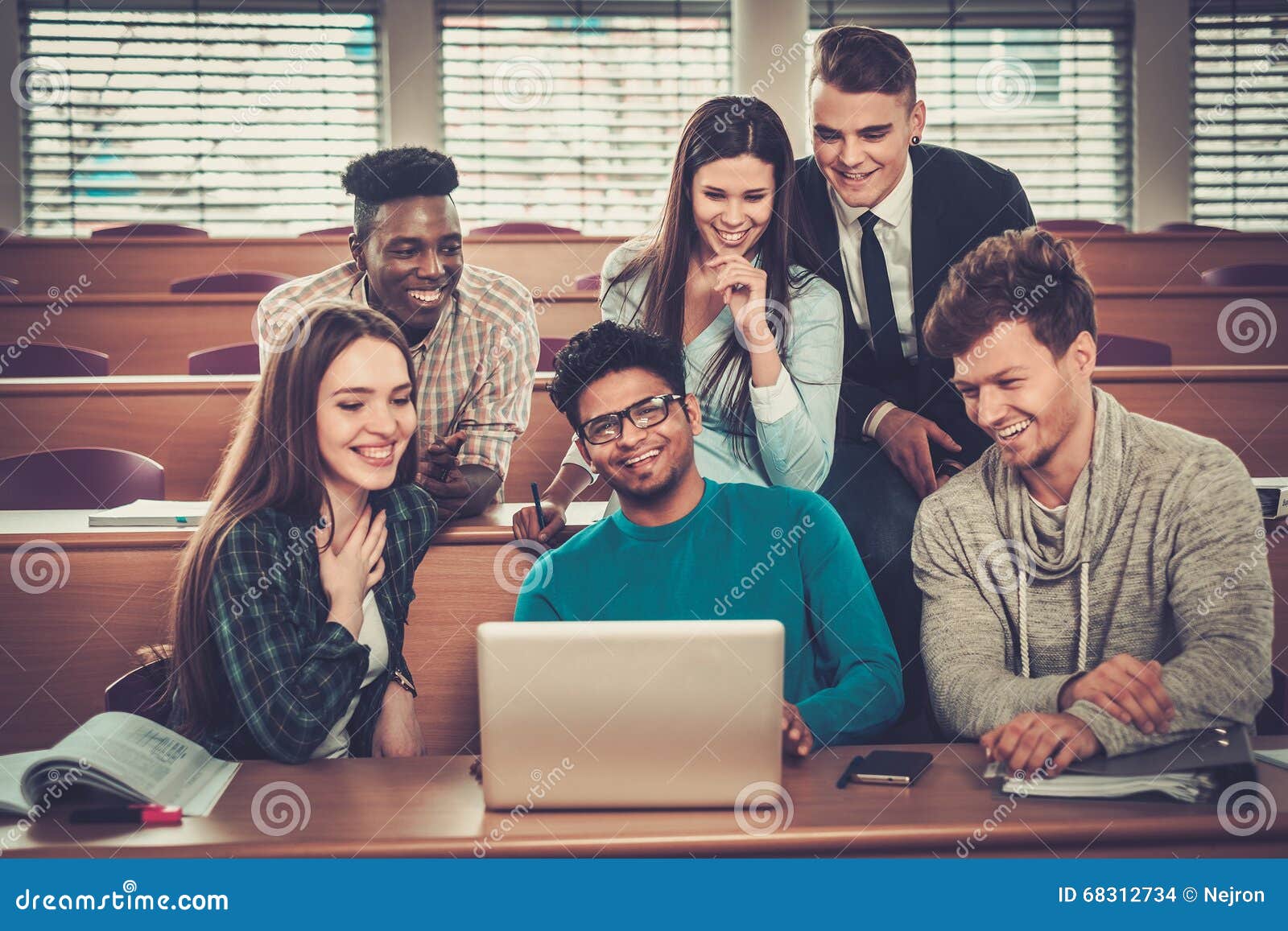 Multinational Group of Cheerful Students Taking an Active Part in a ...