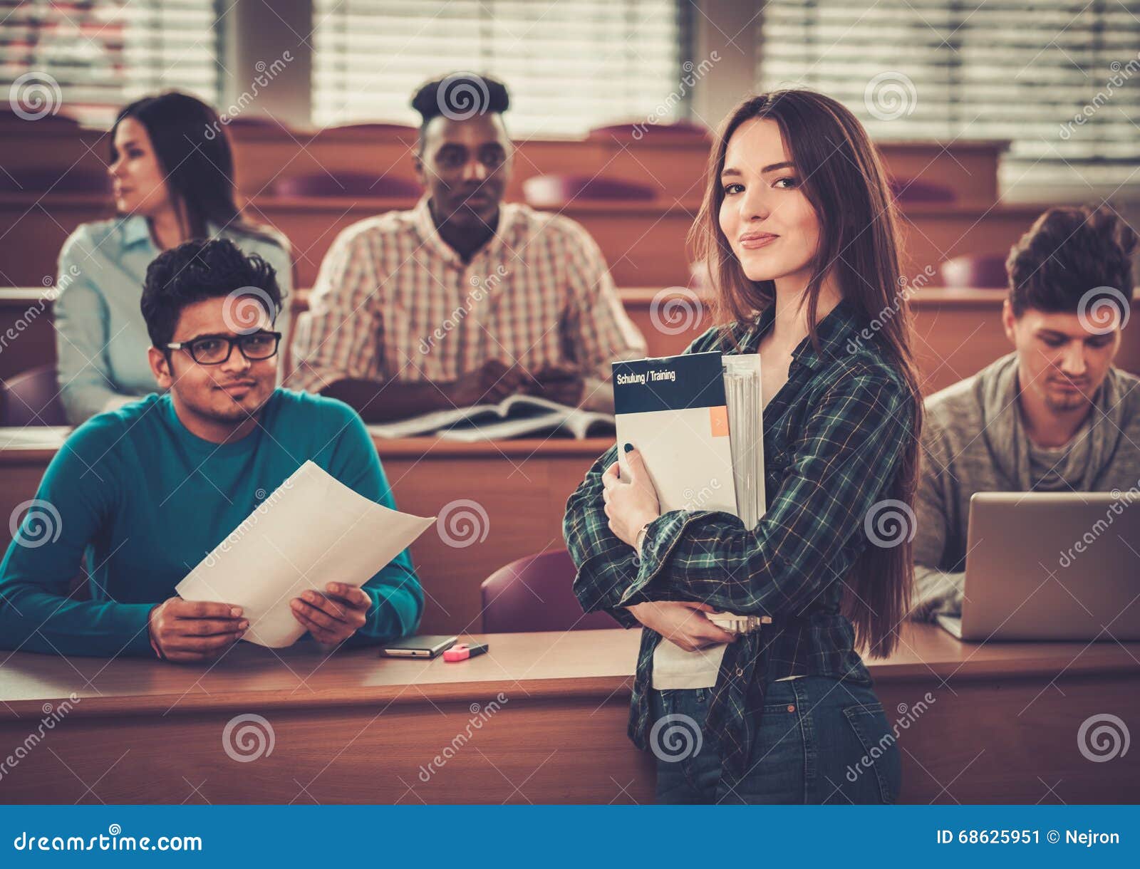 Multinational Group of Cheerful Students Taking an Active Part in a ...