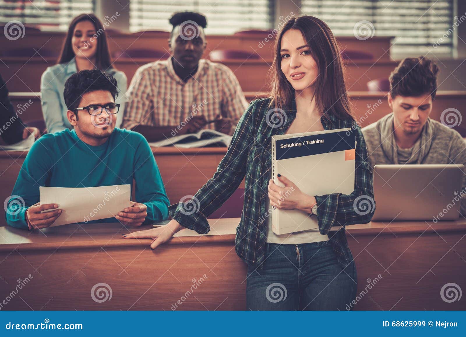 Multinational Group of Cheerful Students Taking an Active Part in a ...