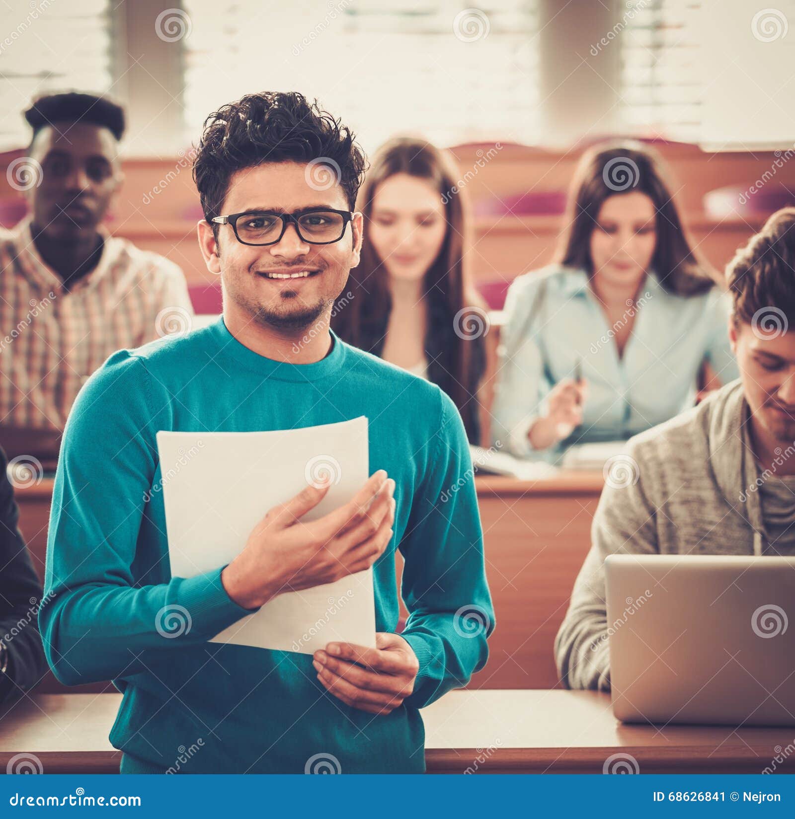 Multinational Group of Cheerful Students Taking an Active Part in a ...