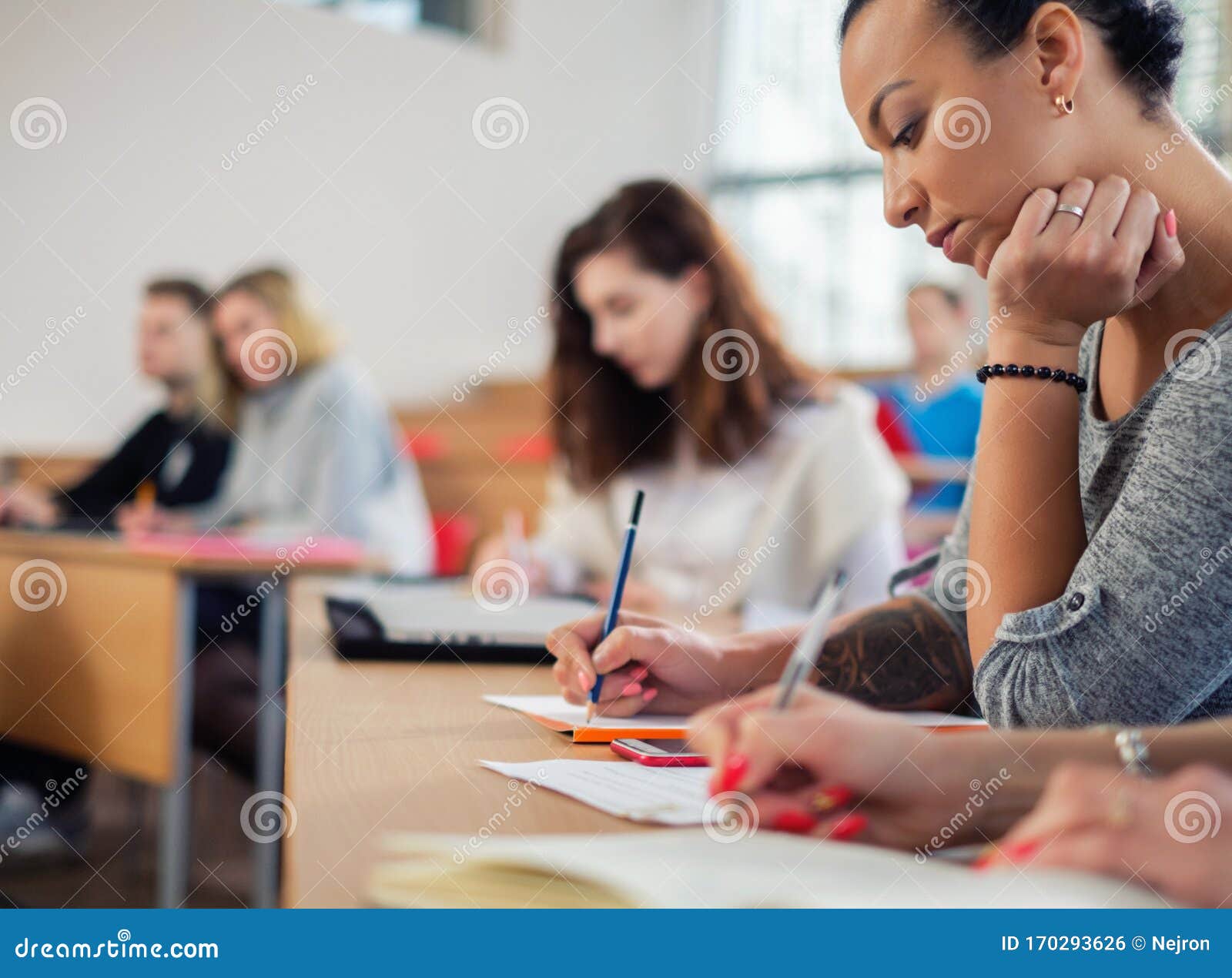 Multinational Students in an Auditorium Stock Photo - Image of ...