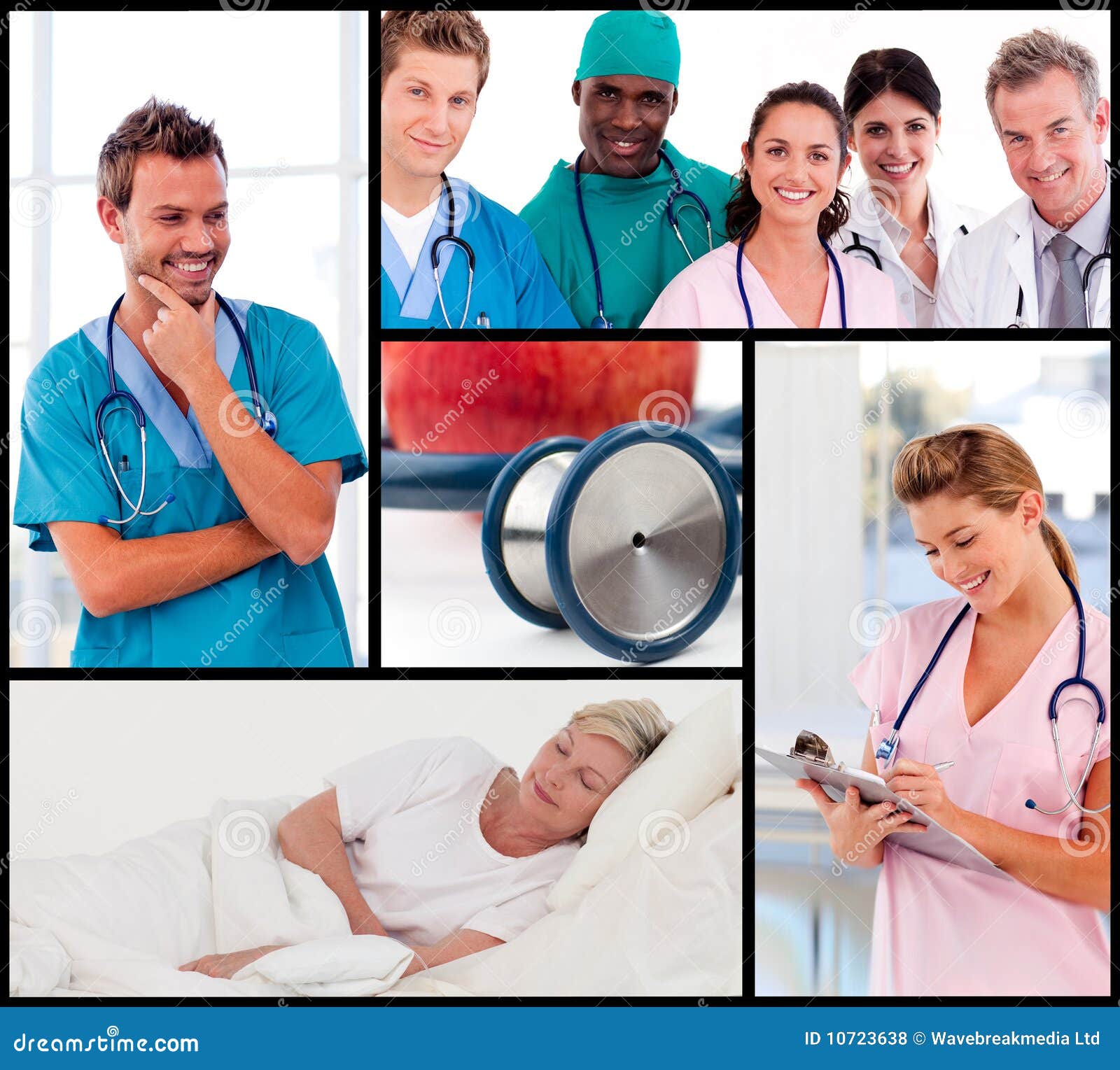 Multipanel Der Doktoren, Die Patienten Beachten Stockfoto - Bild von ...