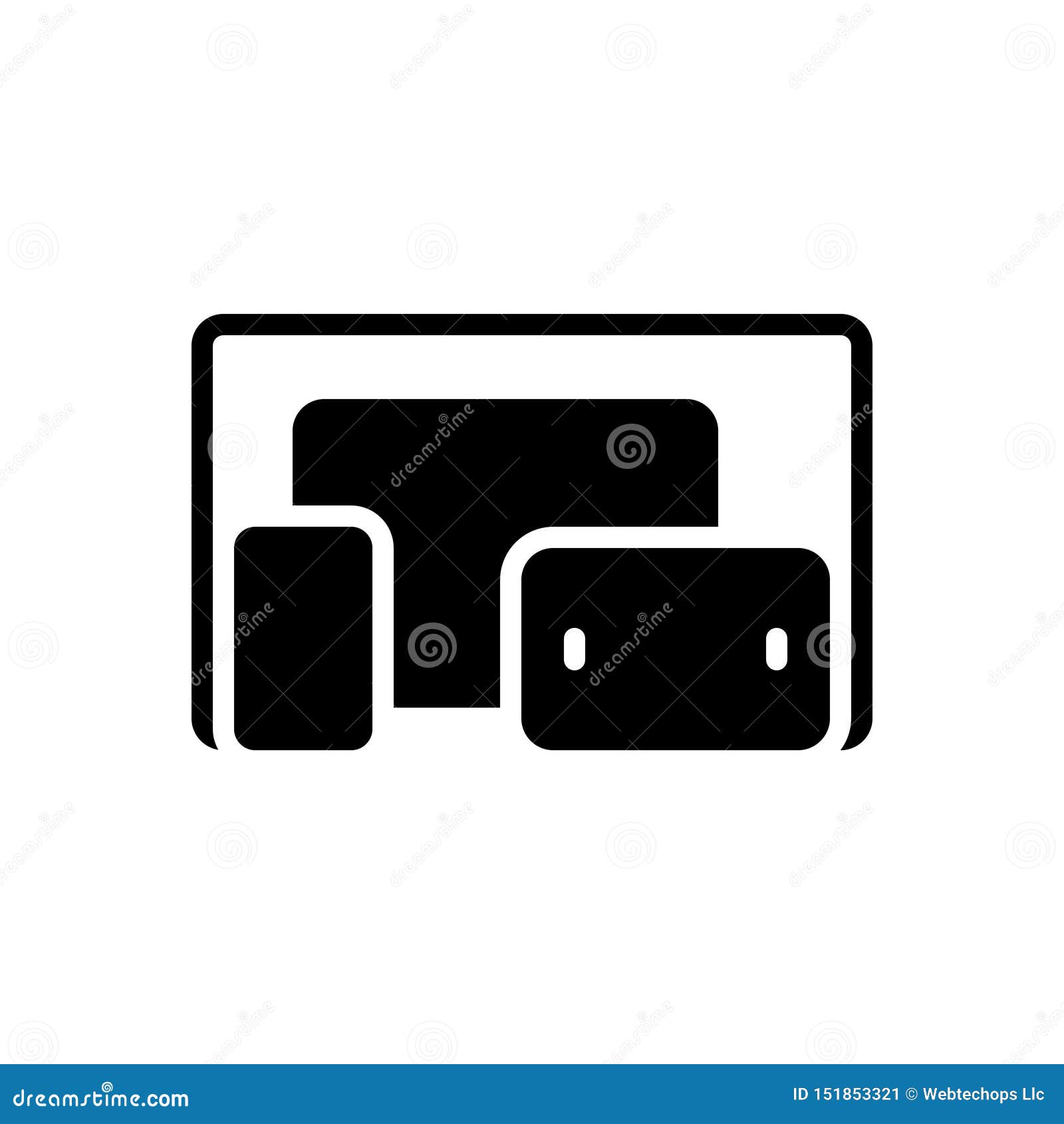 Black Solid Icon for Multiplatform, Device and Electronic Stock Vector ...