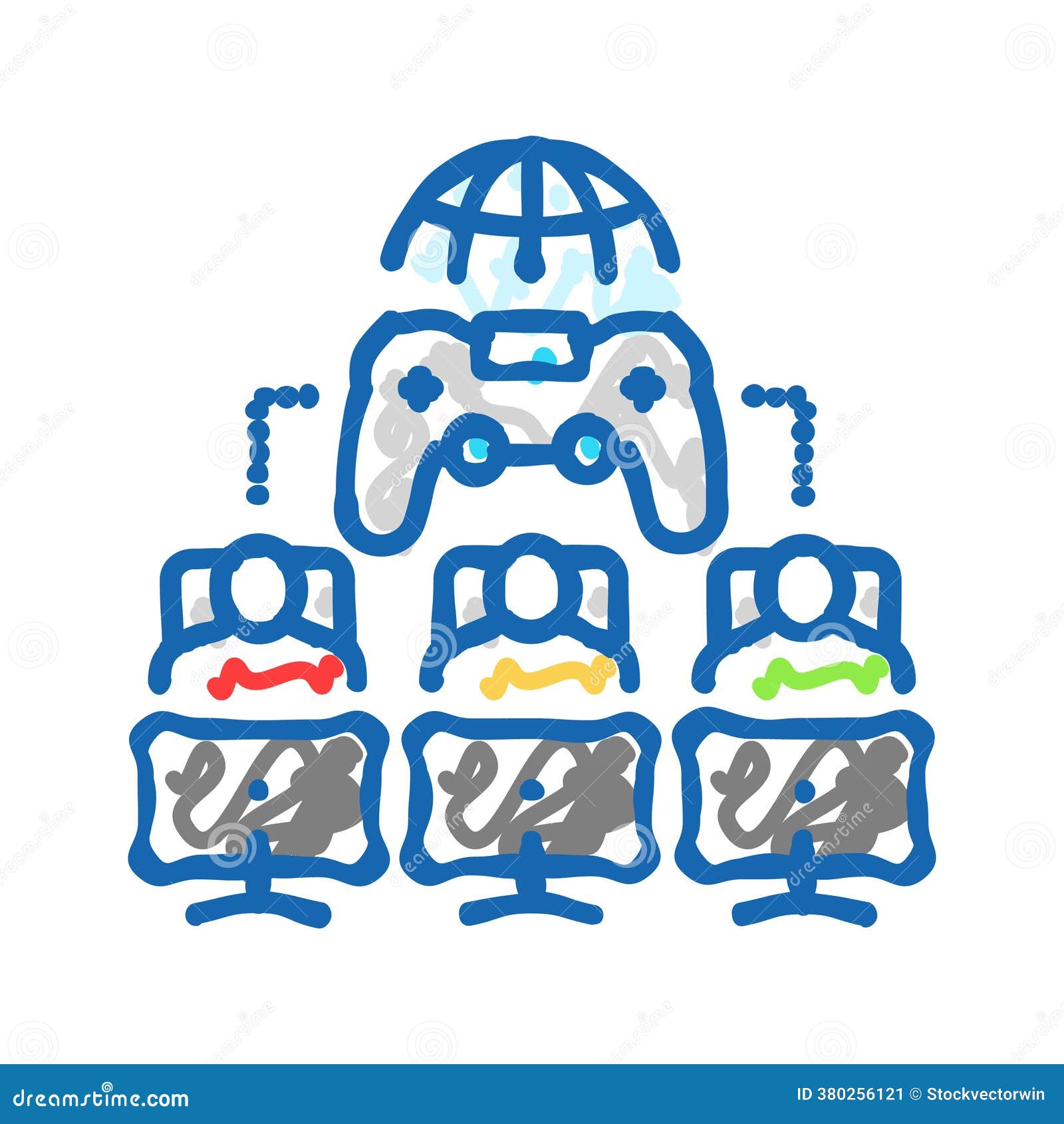 Multiplayer, P1, P2 Icon. Simple Color With Outline Vector Elements Of ...