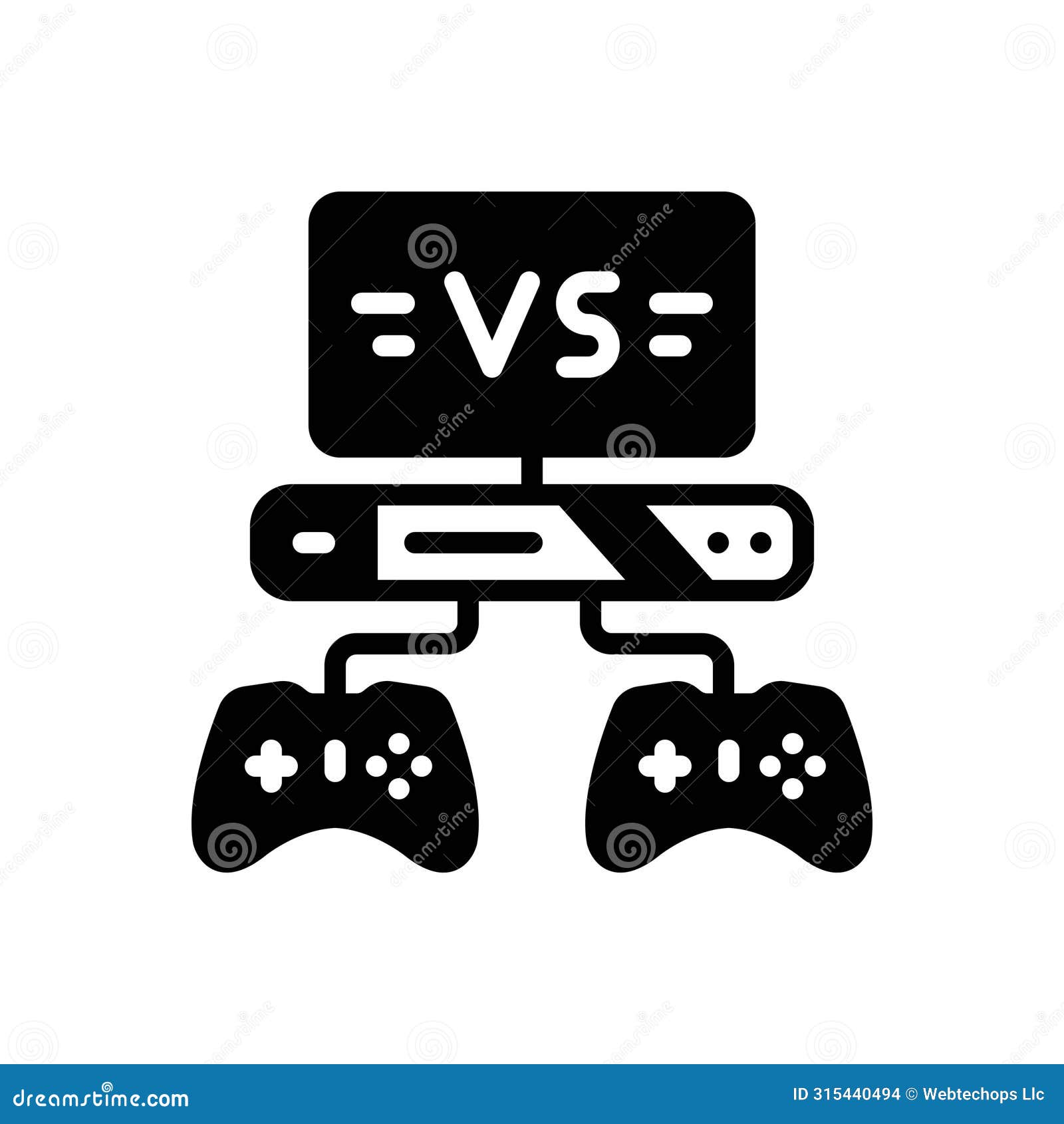 Black Solid Icon for Multiplayer, Video Game and Controller Stock ...