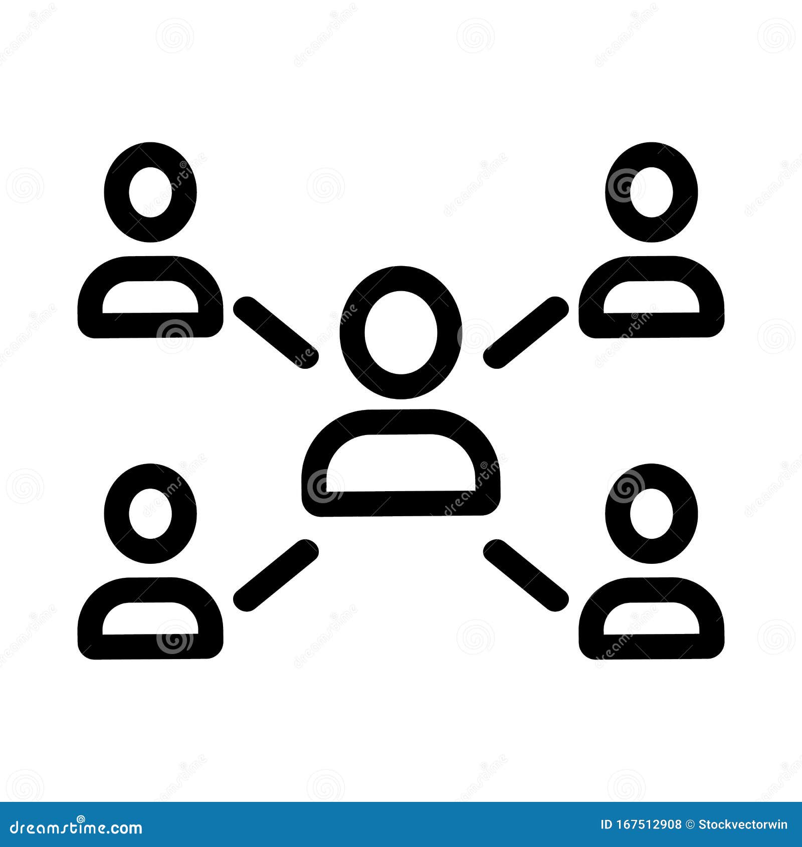 Multiplayer Vector Icon Mode. Isolated Contour Symbol Illustration ...