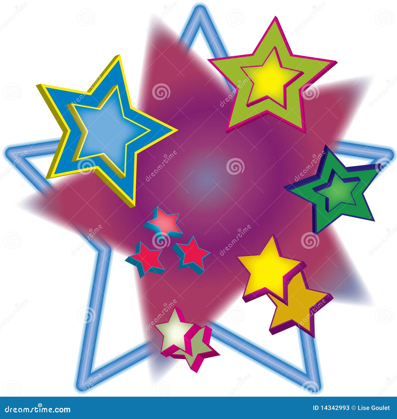 Multiple 3D Stars Illustration Stock Vector - Illustration of stars ...