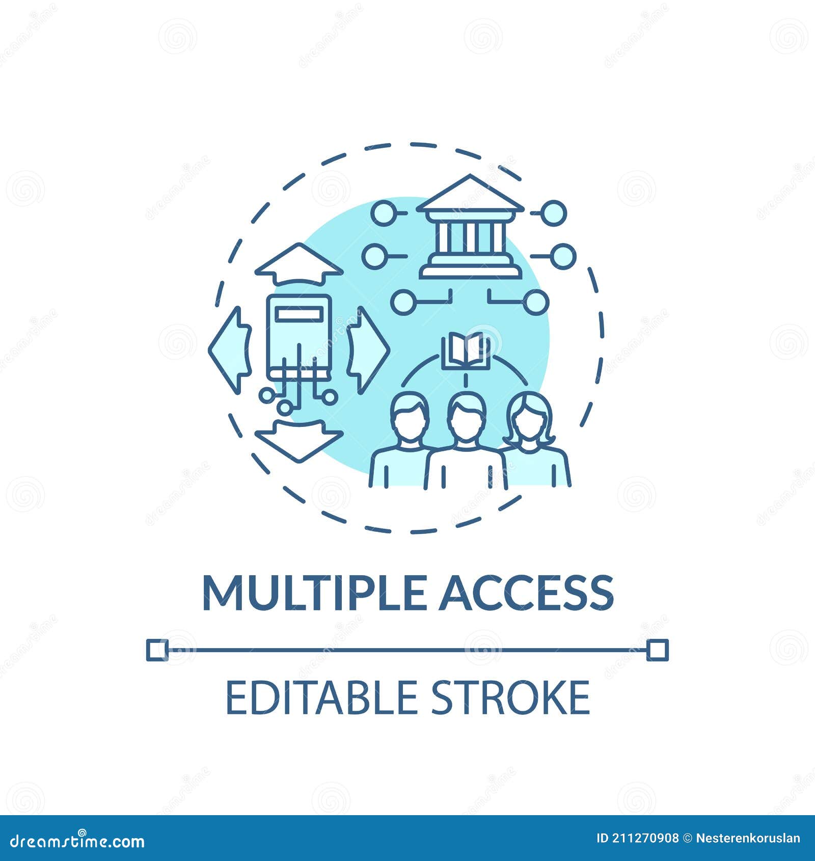 Multiple Access Concept Icon Stock Vector - Illustration of graphic ...