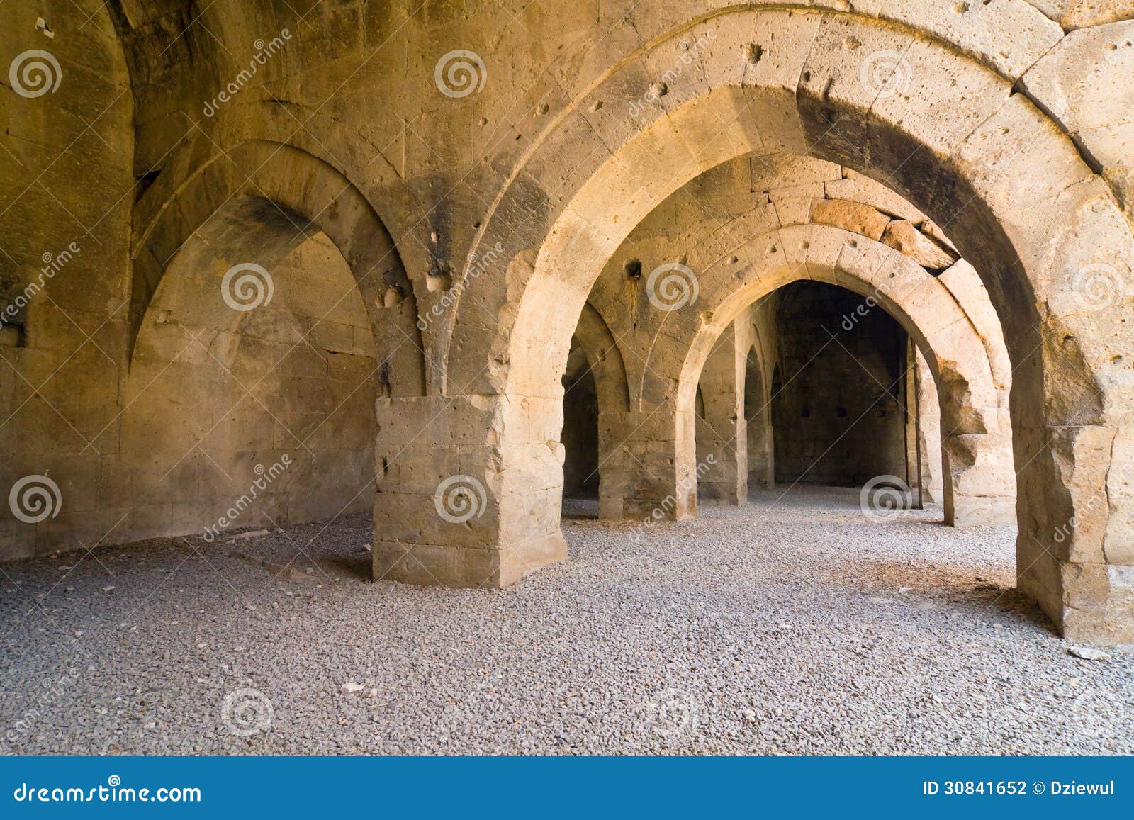 Multiple Arches and Columns in the Caravansary on the Silk Road, Turkey ...