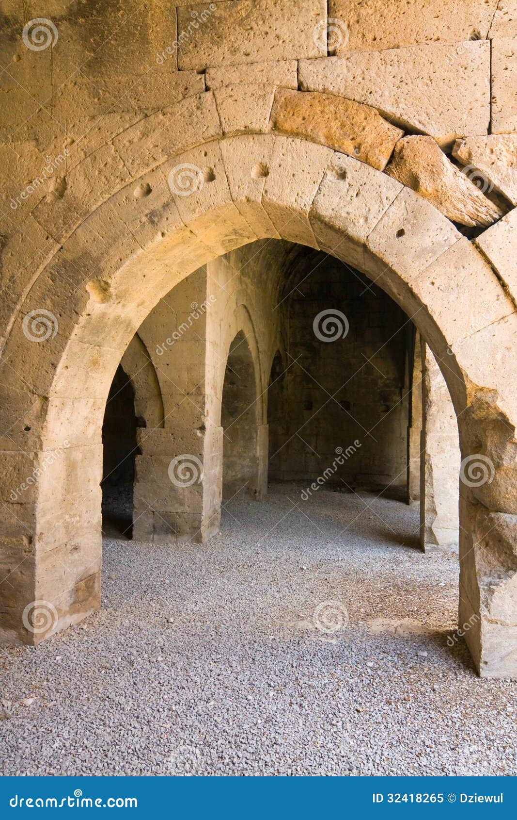 Multiple Arches and Columns in the Caravansary on the Silk Road, Turkey ...