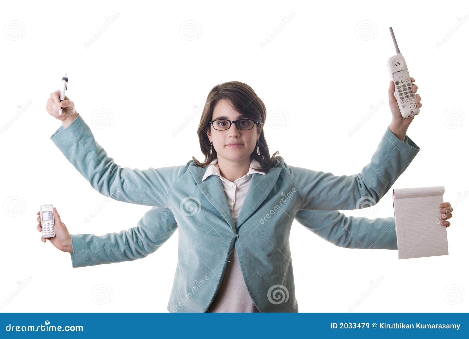 Multiple arms stock image. Image of corporate, female - 2033479