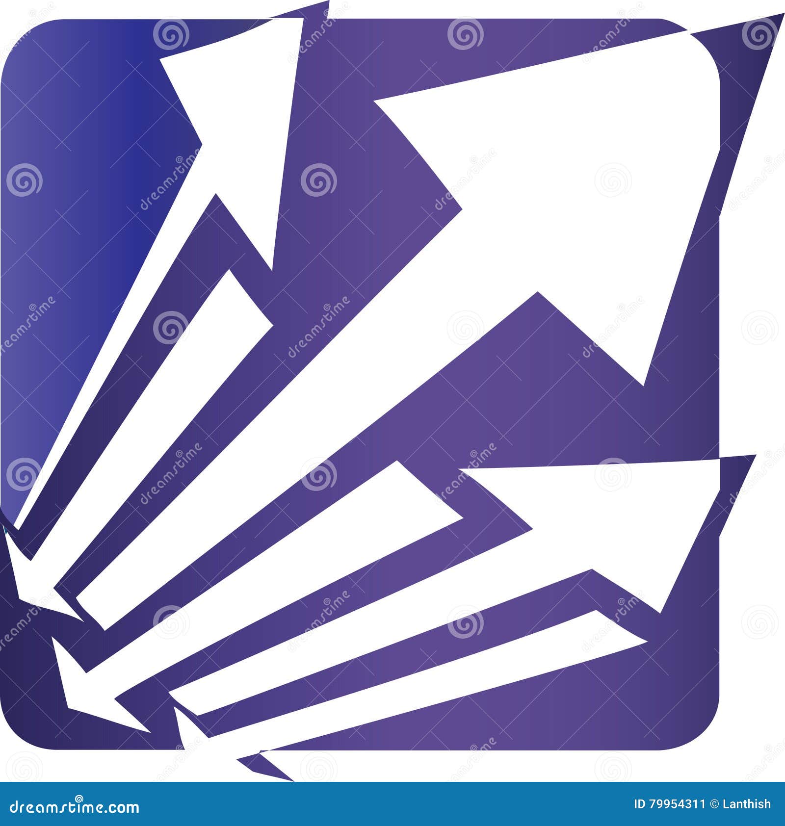 3d Man With Multiple Arrow Paths Isolated On White Royalty-Free Stock ...