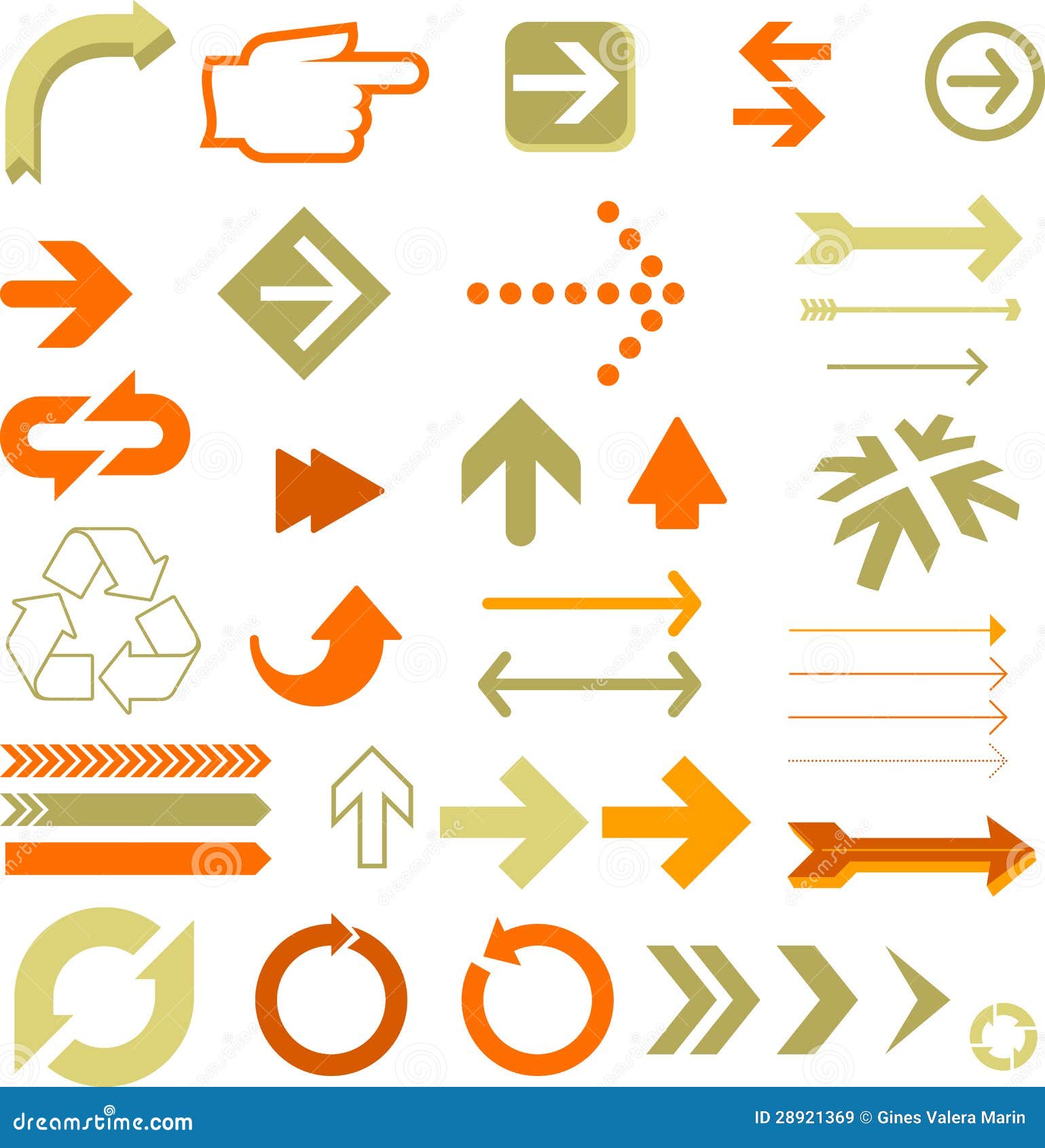 Multiple arrows stock vector. Illustration of swirl, variation - 28921369