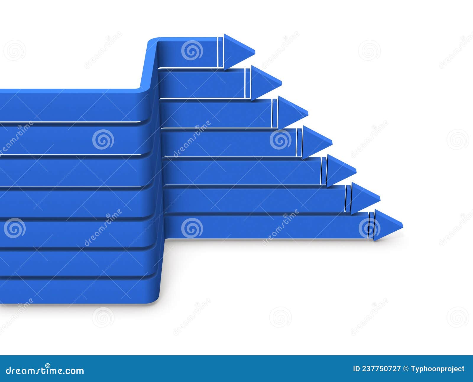 Multiple Arrows that Continue To Move Forward To the Right after Twists ...