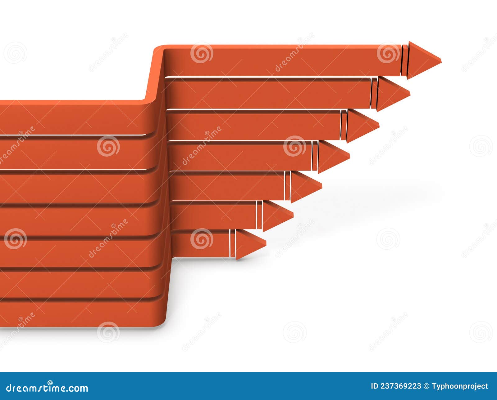 Multiple Arrows that Continue To Move Forward To the Right after Twists ...