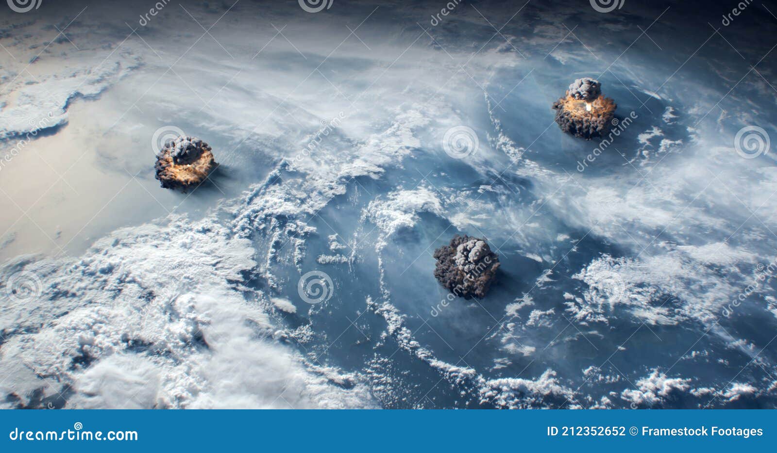 Multiple Atomic Explosions on Earth Stock Photo - Image of detonation ...