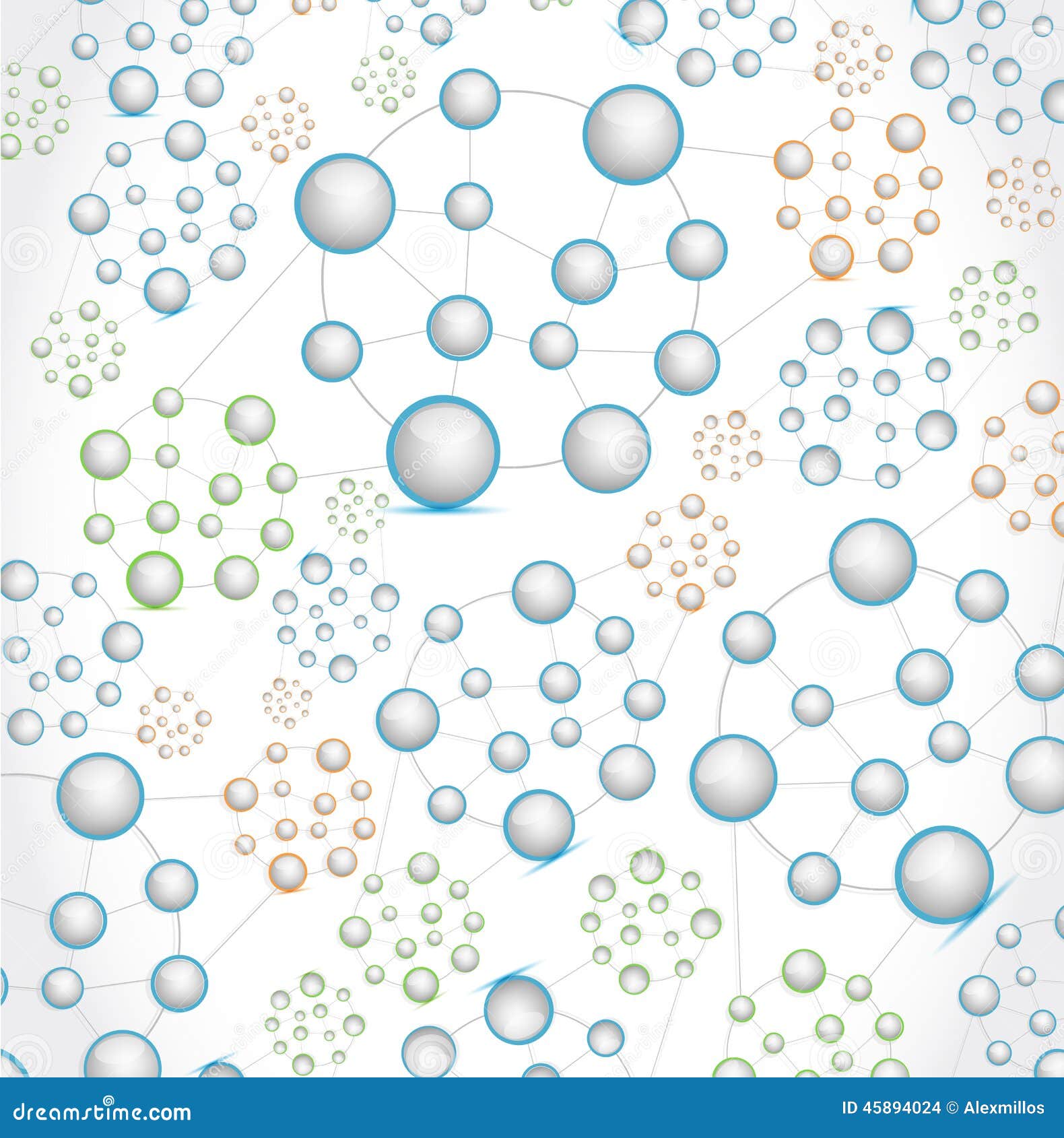 Multiple Atoms Connection Illustration Stock Illustration ...