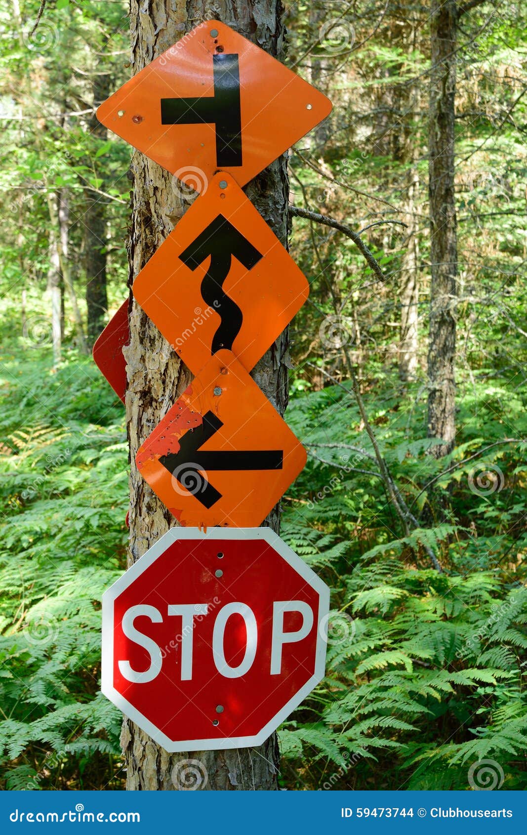 Multiple ATV and Snowmobile Trail Signs Stock Photo - Image of sign ...