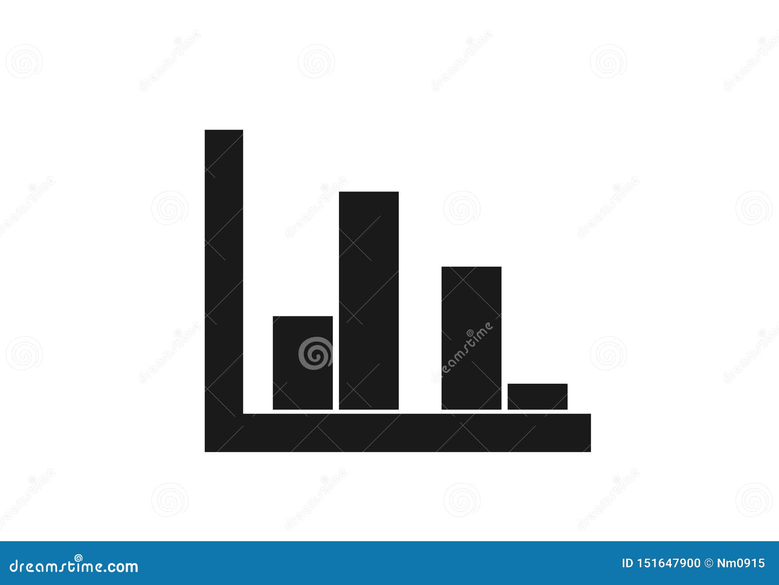 Multiple Bar Histogram Icon. Multi-bar Chart in Simple Style Stock ...