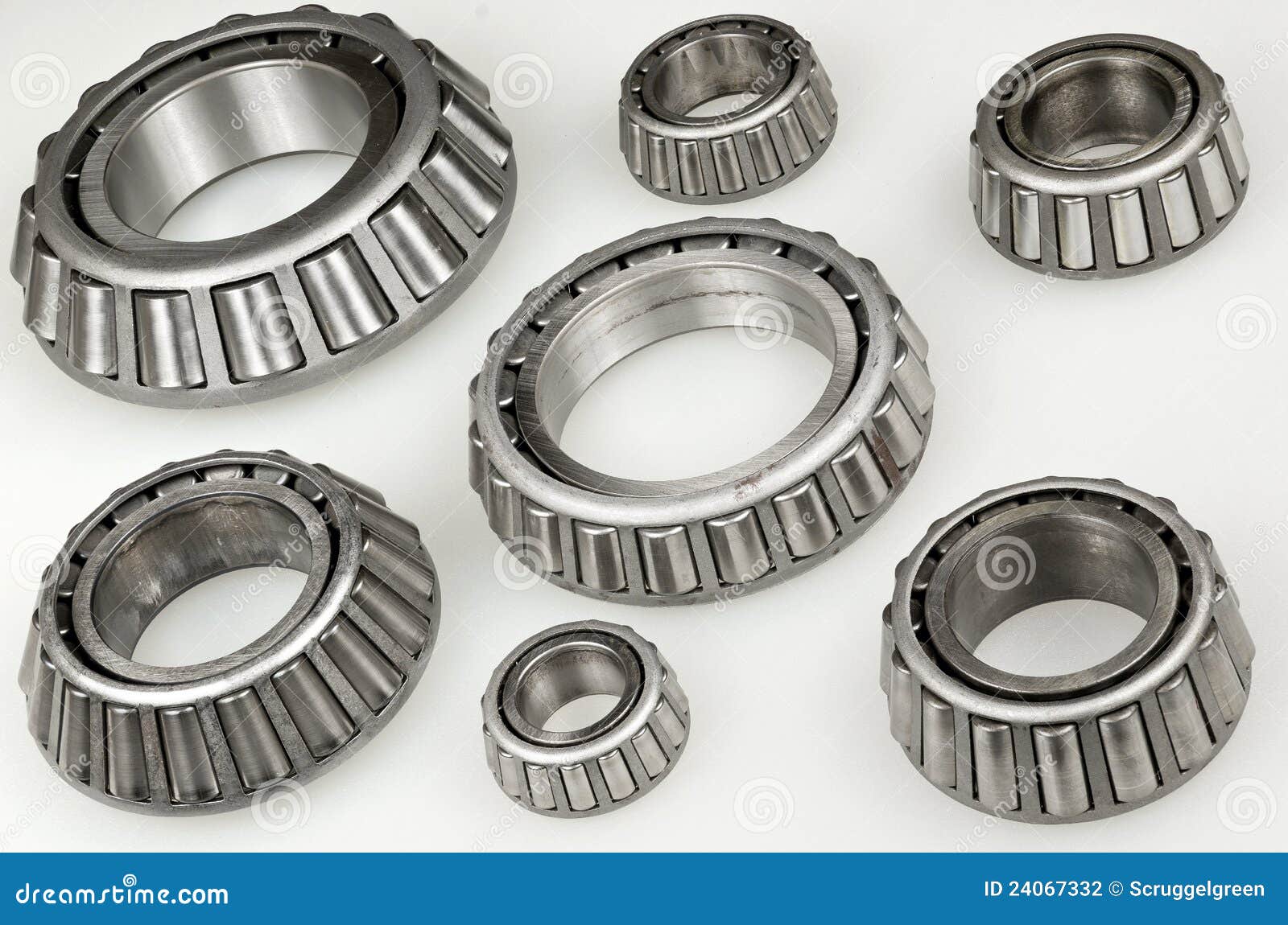 Multiple Bearings on White stock photo. Image of aluminum - 24067332