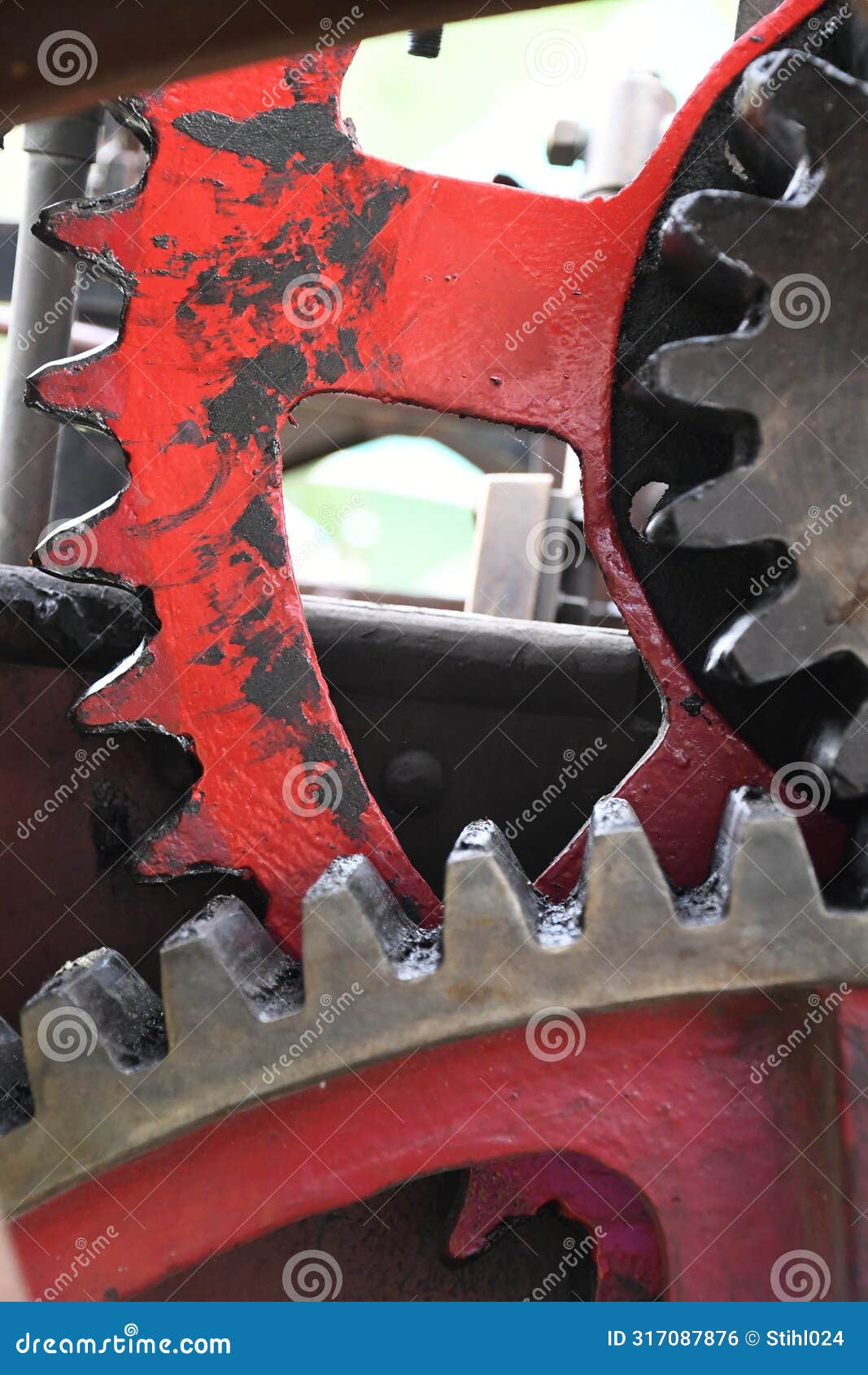 Multiple Big Cogwheels of Steam Engine Stock Photo - Image of black ...