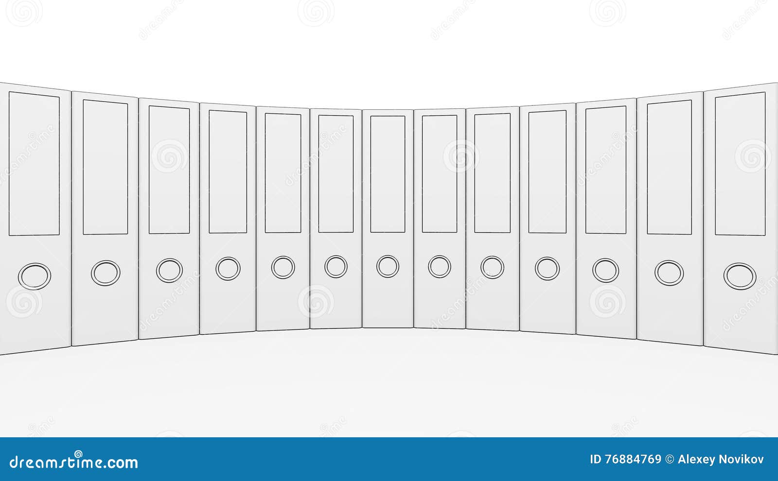 Multiple Binders for Reports and Presentations. 3D Rendering Stock ...