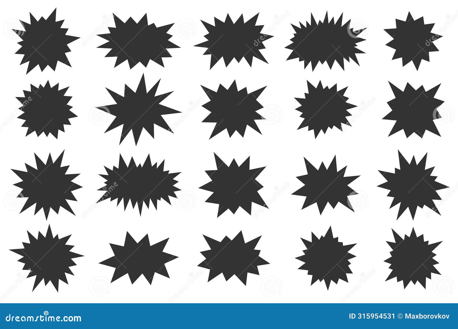 Monochrome Spiky Starburst Pattern Stock Vector - Illustration of boom ...
