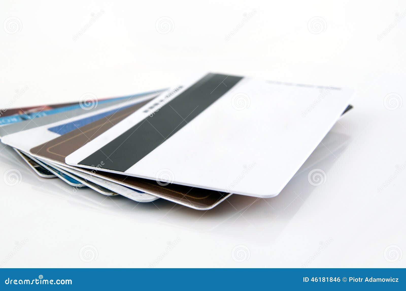 Multiple Blank Credit Cards Stock Photo - Image of group, electronics ...