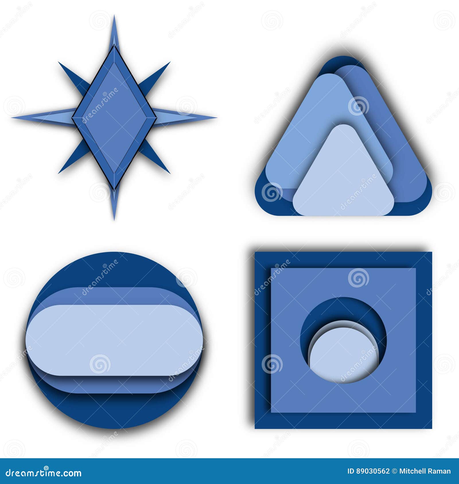 Multiple Blue Colored Logo Ideas Stock Vector - Illustration of ideas ...