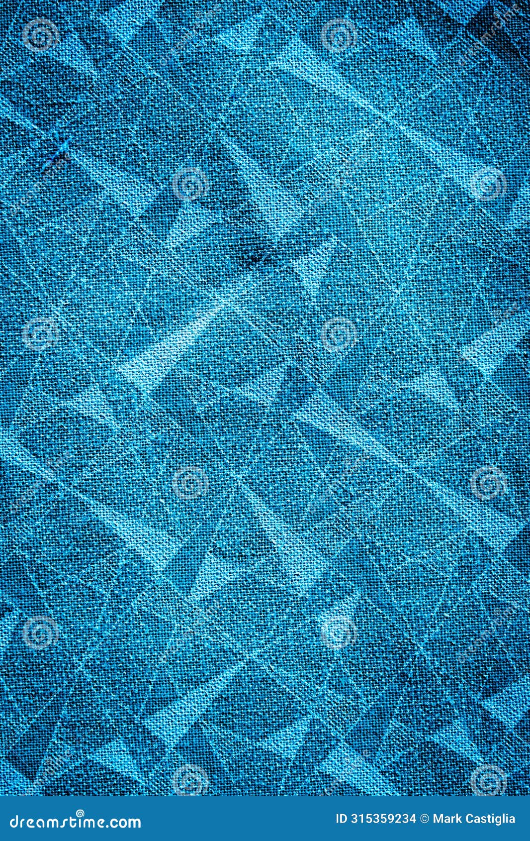 Blue Geometric Triangle Shapes on Vintage Fabric Stock Photo - Image of ...