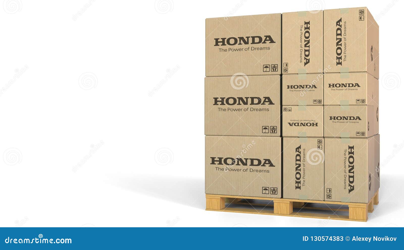 Multiple Boxes With Mercedez-Benz Logo. Editorial 3D Rendering ...