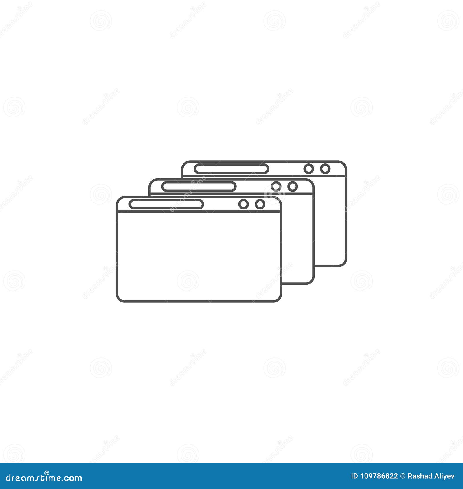 Multiple Browser Windows Icon. Element for Mobile Concept and Web Apps ...
