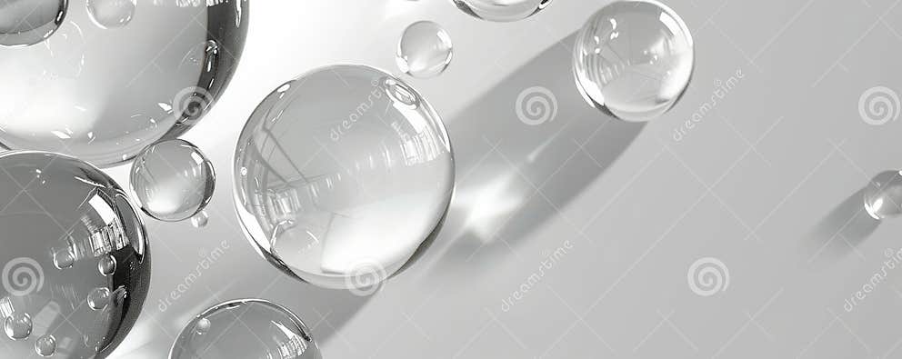 Multiple Bubbles Overlapping Slightly on a Blank White Canvas, Creating ...