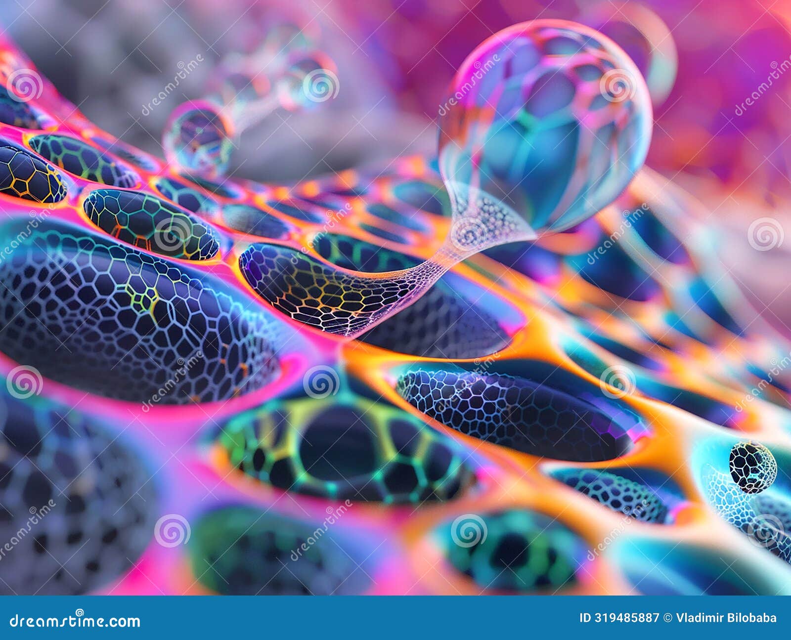 Group of Bubbles Floating on Top of Each Other Stock Illustration ...