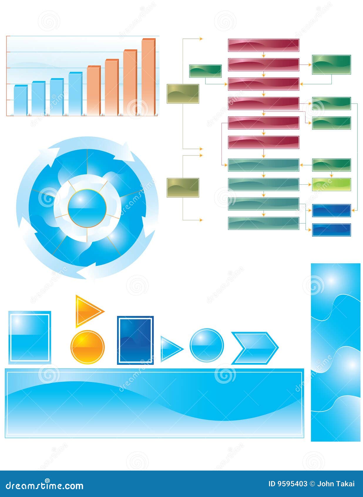 Multiple Business Diagrams stock vector. Illustration of decoration ...