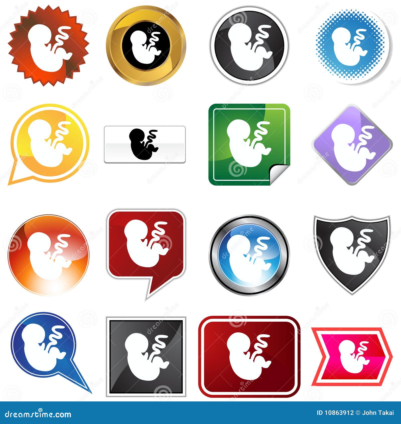 Multiple Buttons - Baby stock vector. Illustration of care - 10863912