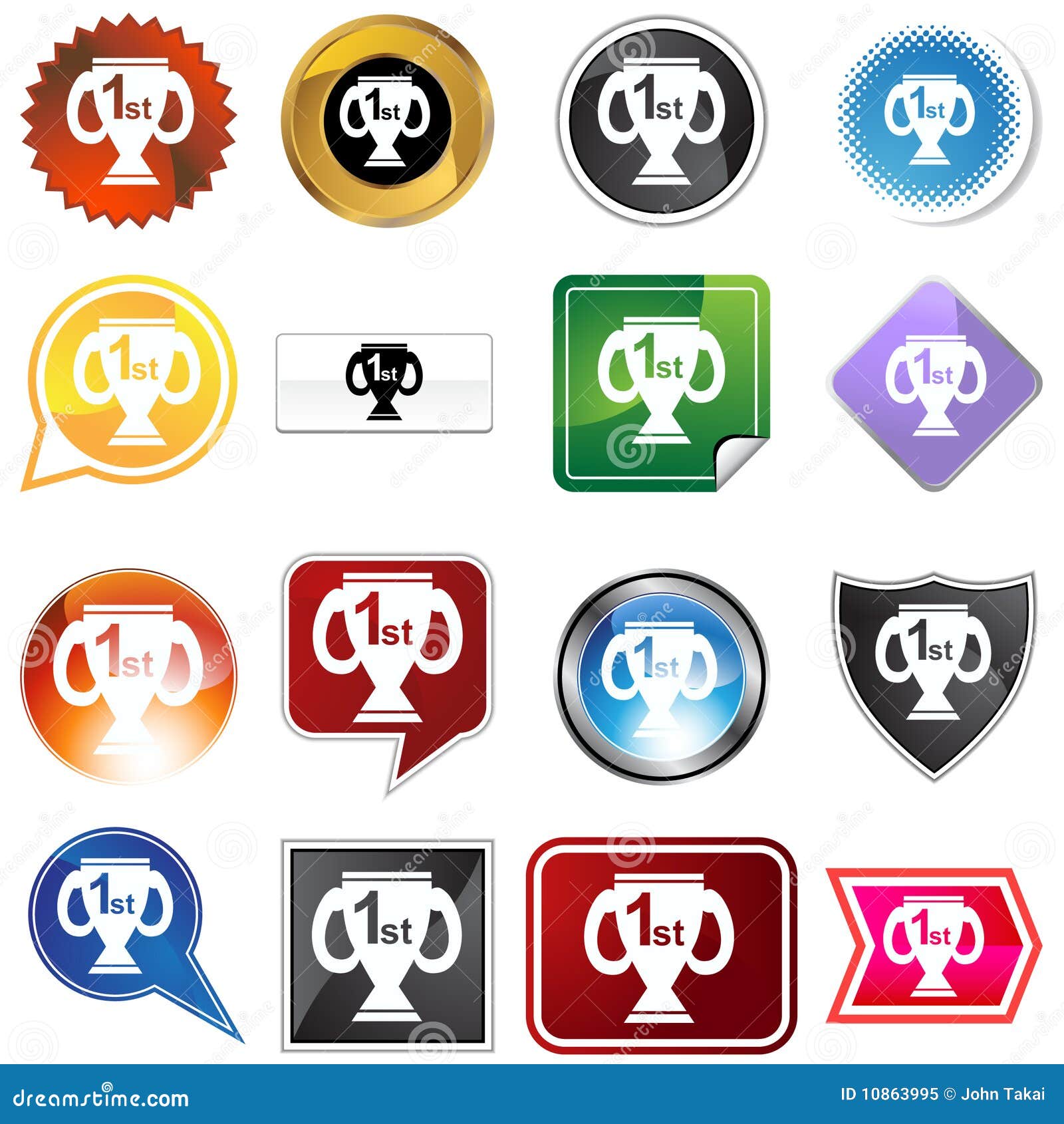 Multiple Buttons - First Place Stock Vector - Illustration of white ...