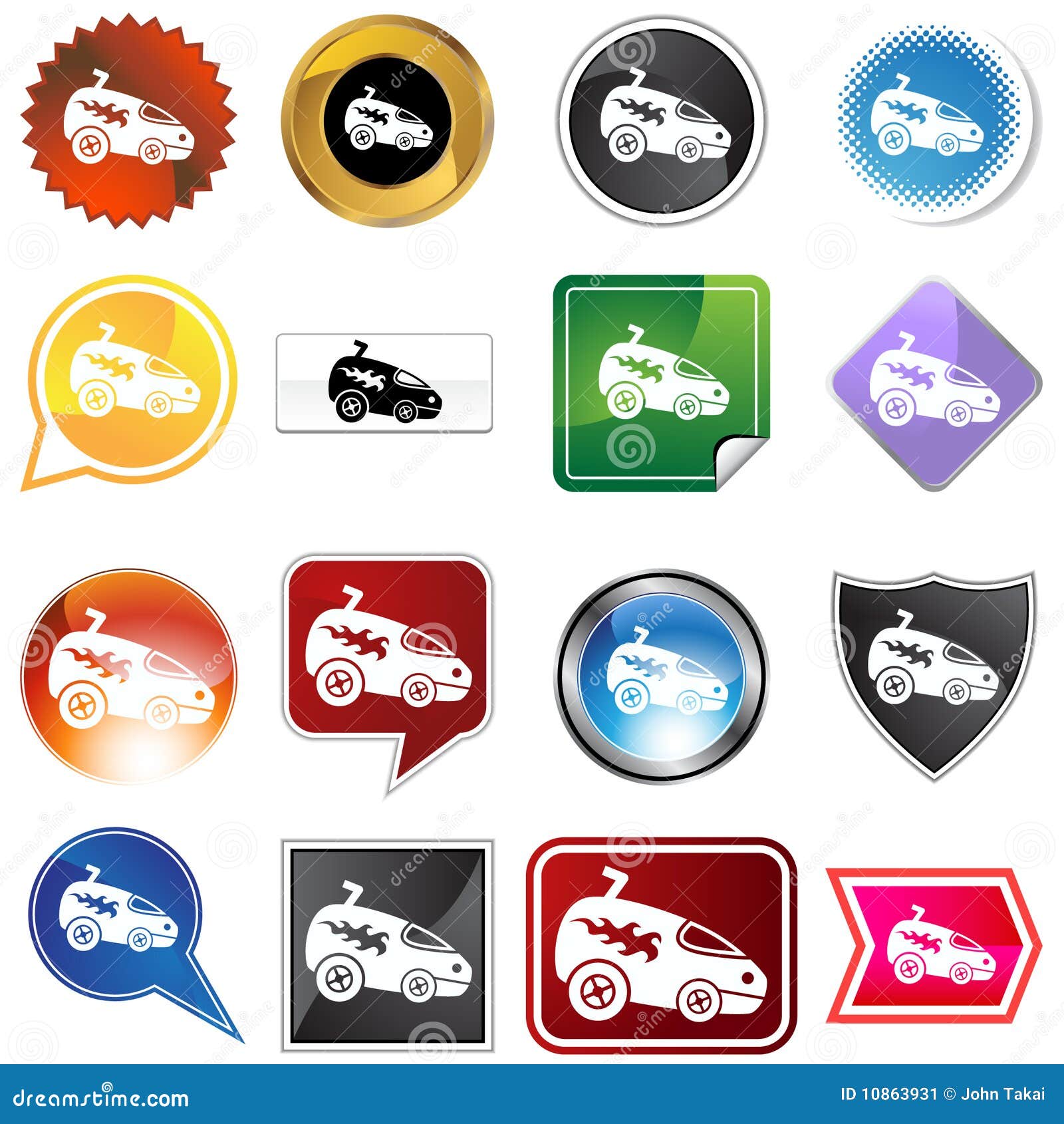 Multiple Buttons - Racecar stock vector. Illustration of auto - 10863931