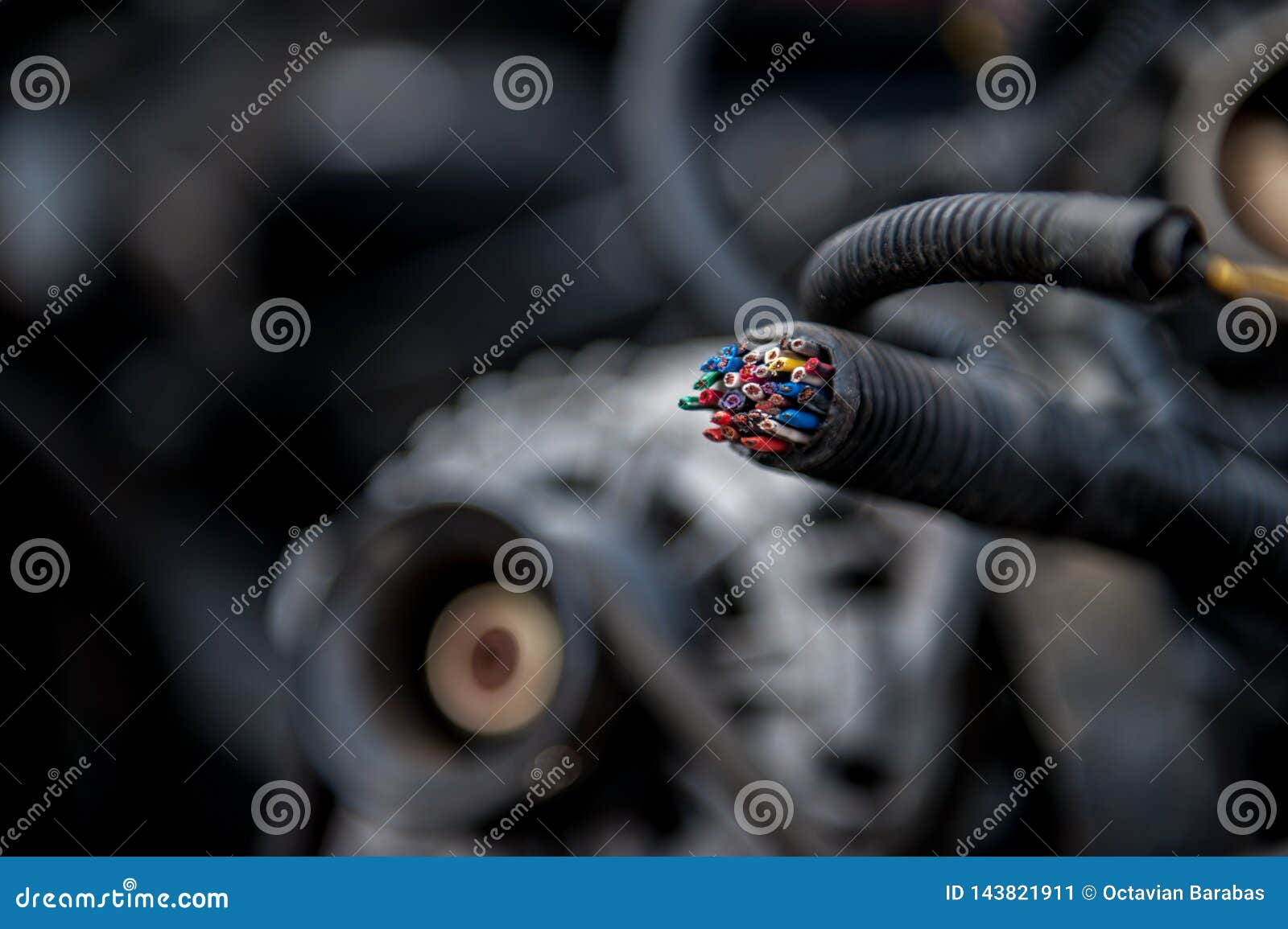 Multiple Cables Cut through Stock Image - Image of automobile ...